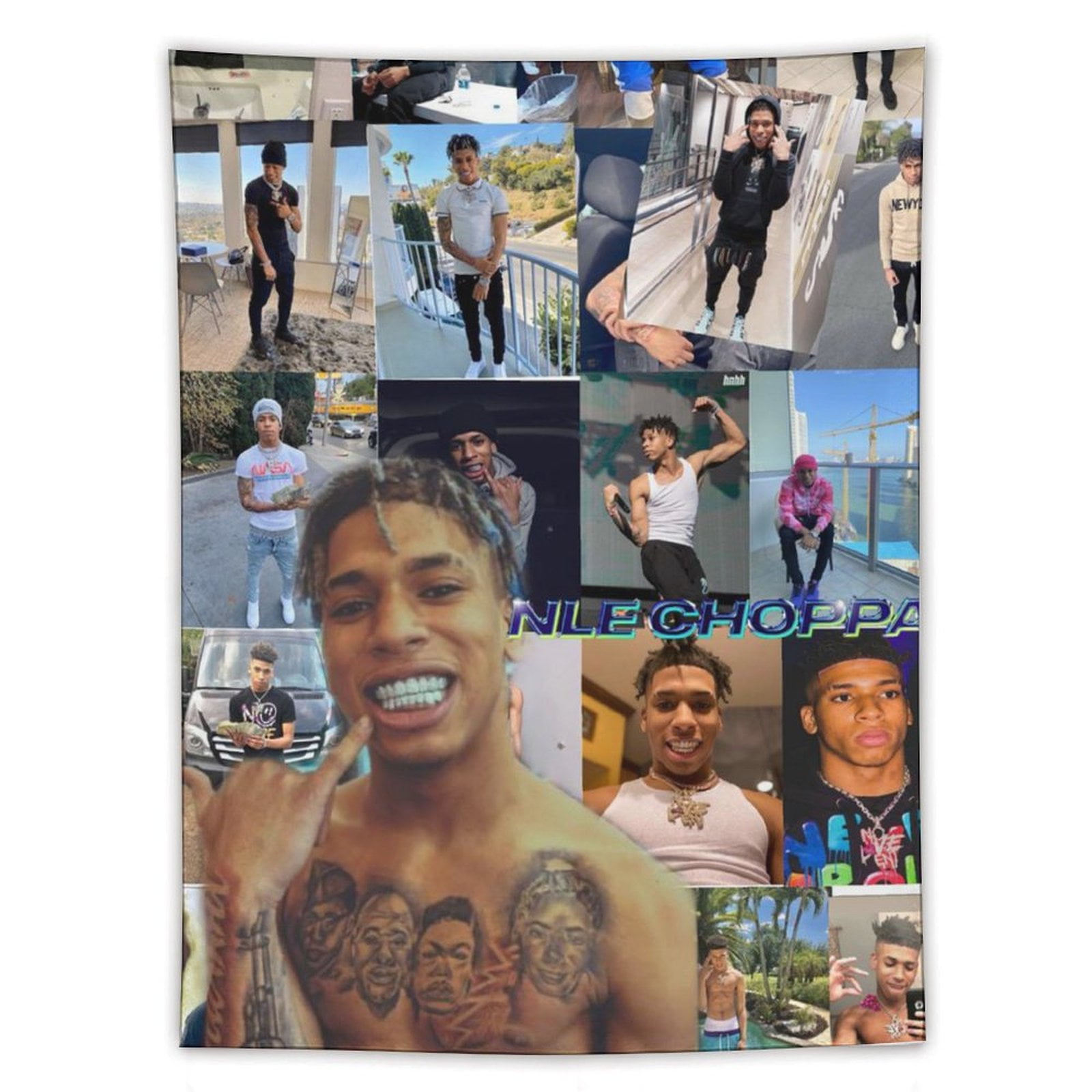 NLE Choppa Tapestry Wall Hanging Tapestries 60"x80" Wall Blanket ...