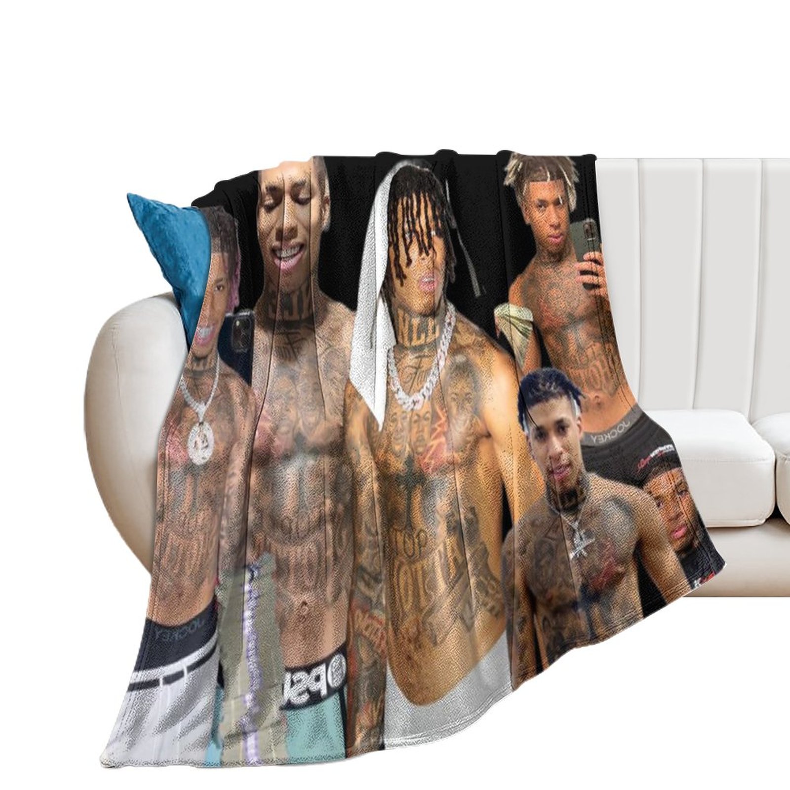 NLE Choppa Ultra Soft Blanket Luxury Flannel Lap Blanket Warm ...