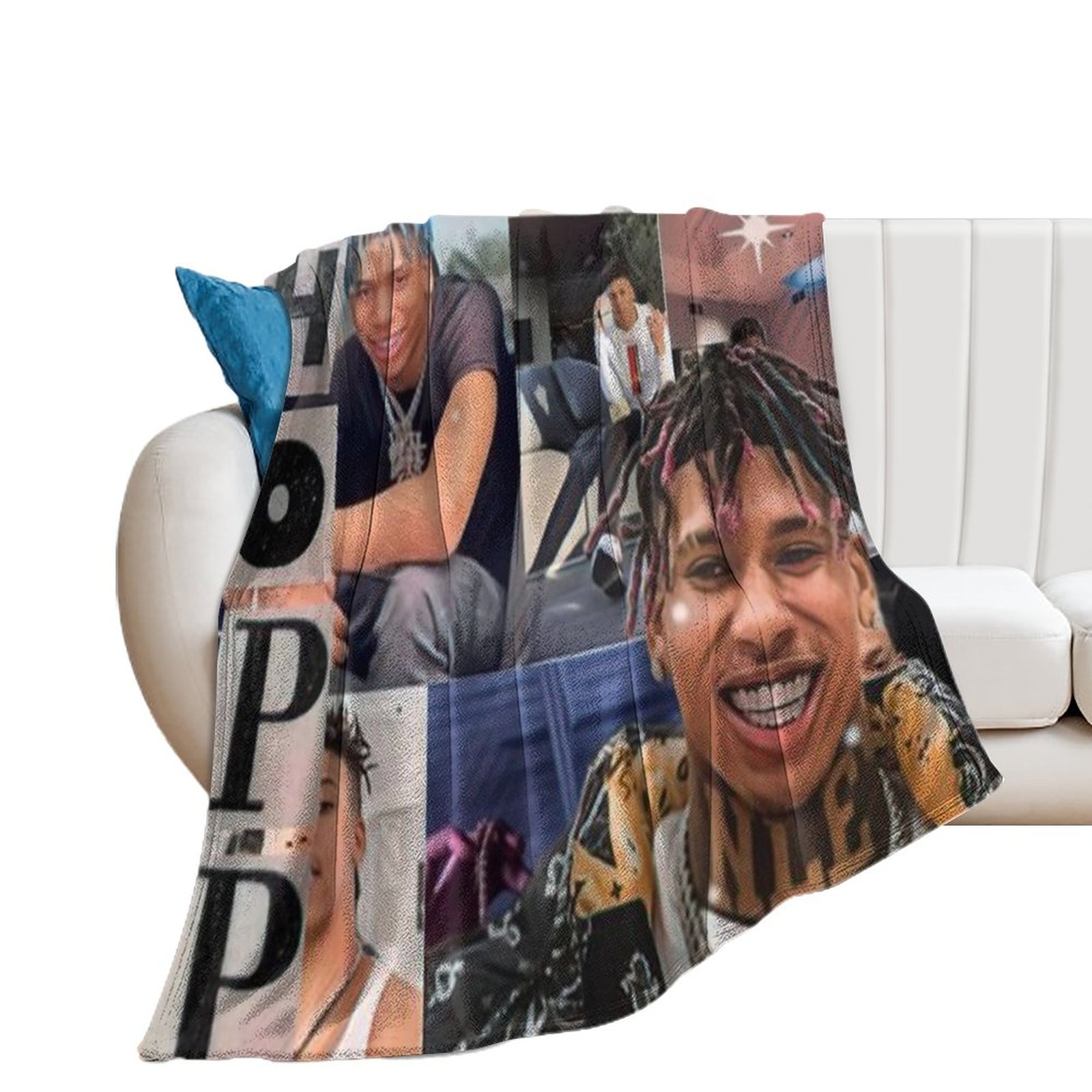 NLE Choppa Ultra Soft Blanket Luxury Flannel Lap Blanket Warm ...