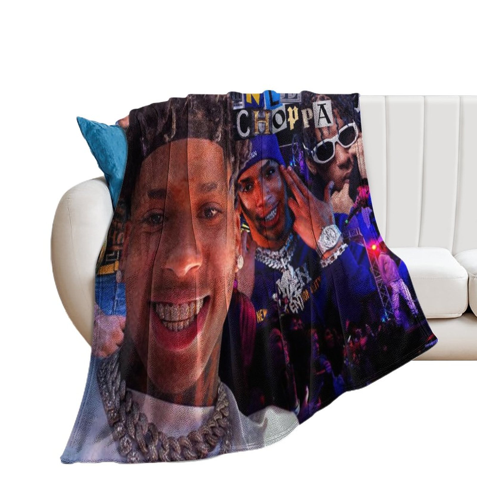 NLE Choppa Ultra Soft Blanket Luxury Flannel Lap Blanket Warm ...