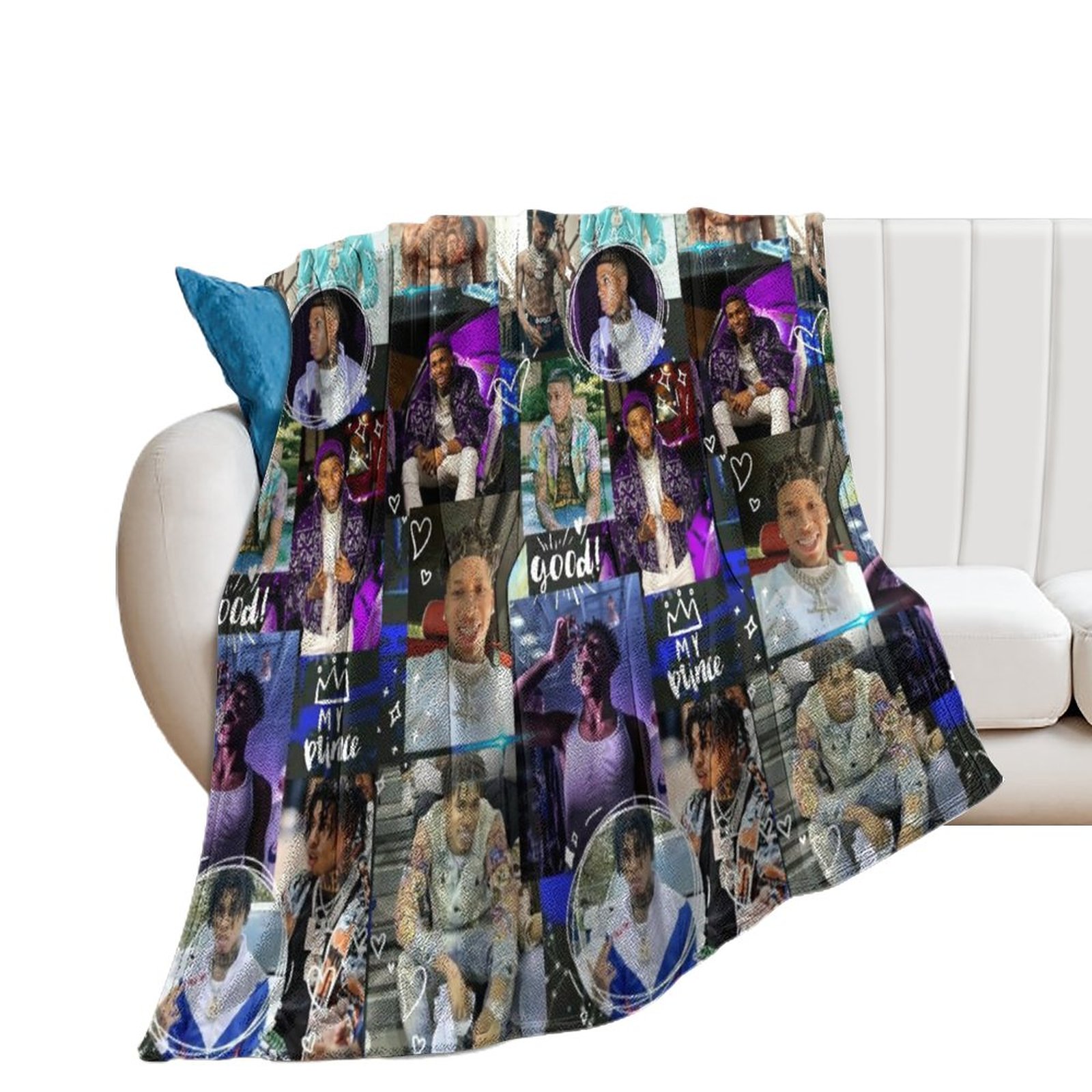 NLE Choppa Ultra Soft Blanket Luxury Flannel Lap Blanket Warm ...