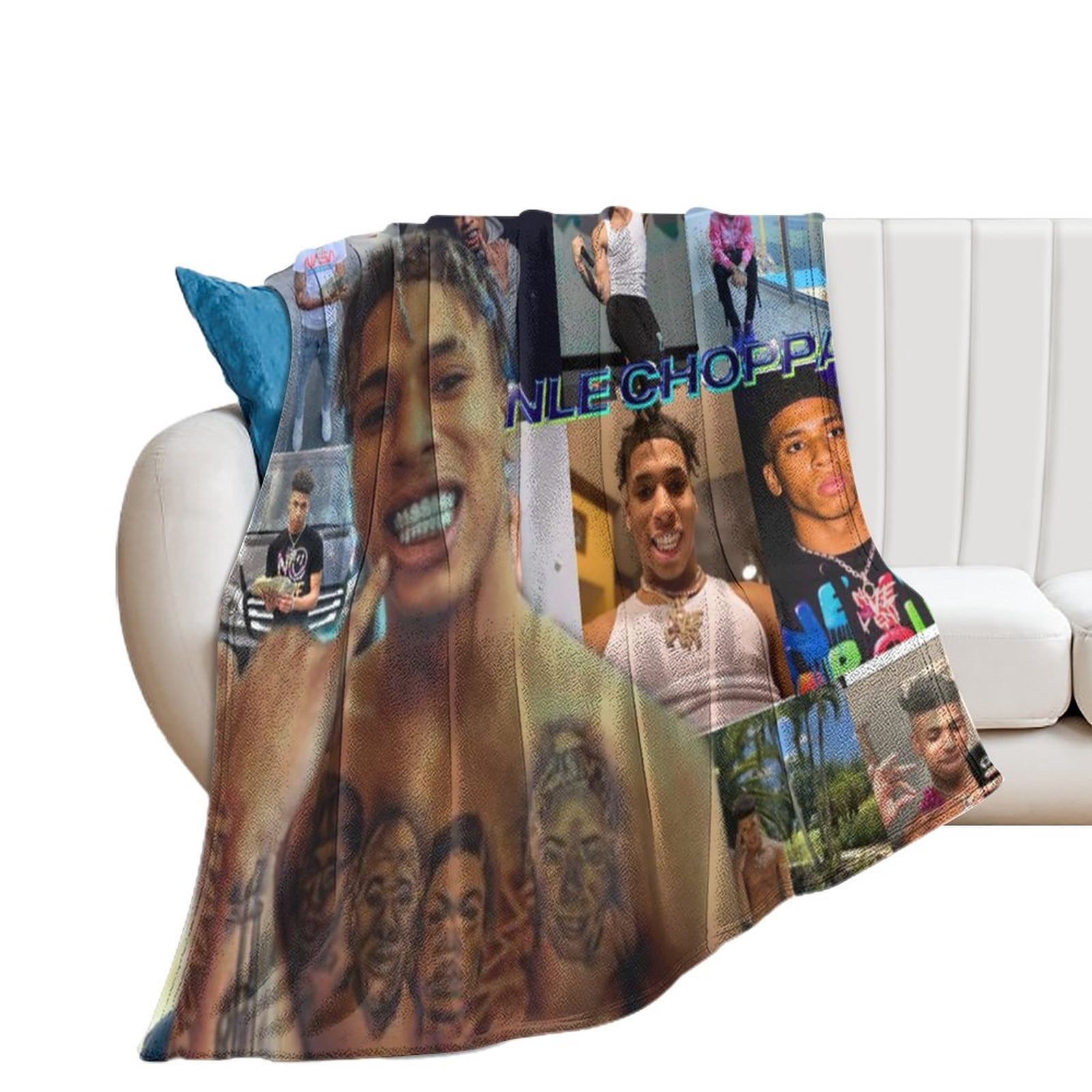 NLE Choppa Ultra Soft Blanket Luxury Flannel Lap Blanket Warm ...