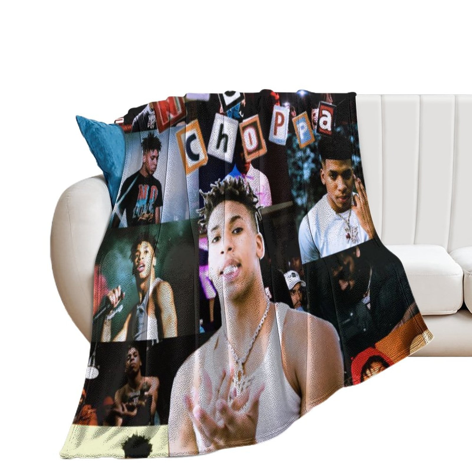 NLE Choppa Ultra Soft Blanket Luxury Flannel Lap Blanket Warm ...