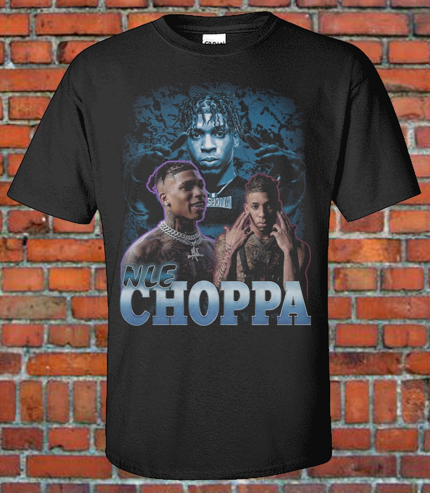 NLE Choppa Vintage Hip-Hop Bootleg Look T-Shirt - Walmart.com