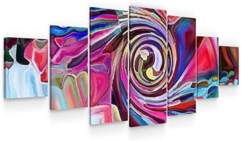 NLIBOOMLife Huge Canvas Wall Art - Romantic Black and White Large Framed Set of 7 40" x 95 ...