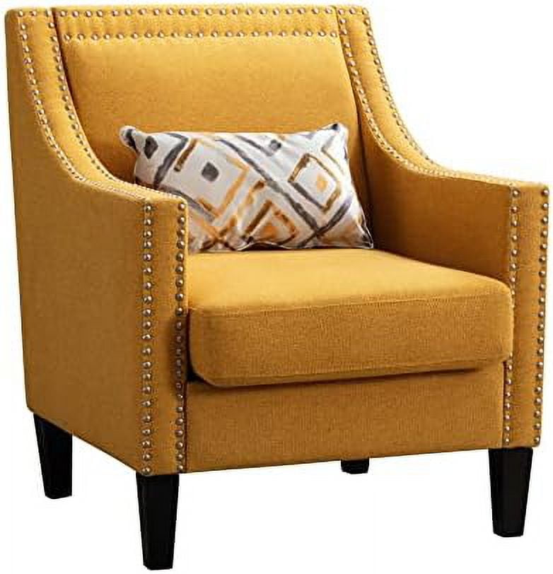 NLIBOOMLife Linen Accent Chair Upholstered Living Room Chair Comfy ...