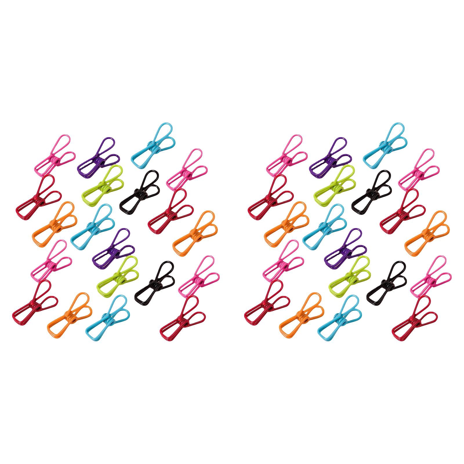 NLLSHGJ 20 Pack Assorted Chip Bag Clips Utility 2 Inch Coated Colorful ...