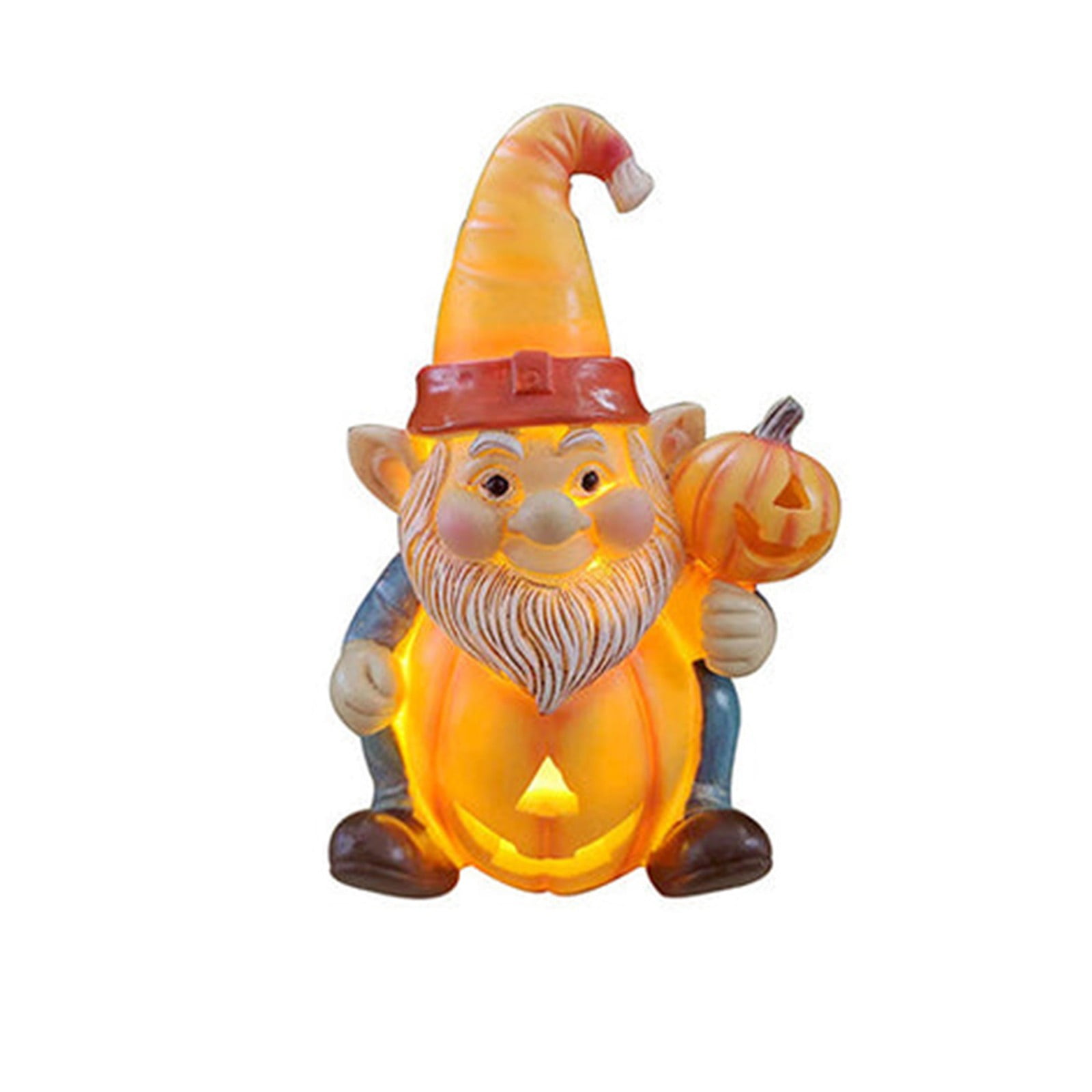 NLSDQEY Sculptures & Statues Garden Gnome Statue Resin Pumpkin Table ...