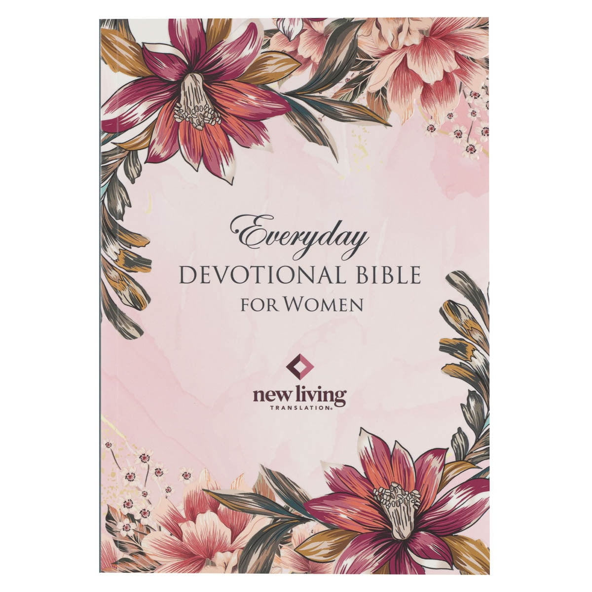 NLT Holy Bible Everyday Devotional Bible for Women New Living Translation, Pink Lilly, Flexible ...