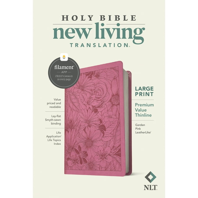 NLT Large Print Premium Value Thinline Bible, Filament Enabled ...