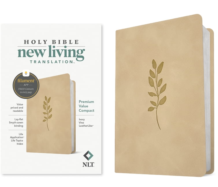 NLT Premium Value Compact Bible, Filament Enabled (Leatherlike, Ivory ...