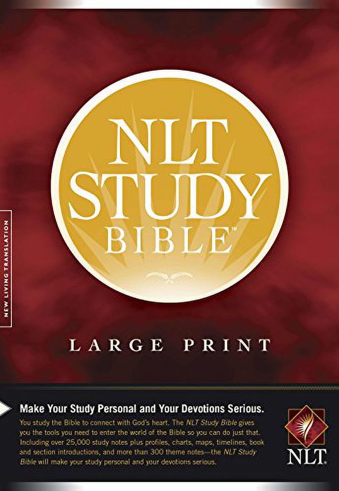 Pre-Owned NLT Study Bible Large Print (Red Letter, Hardcover ...