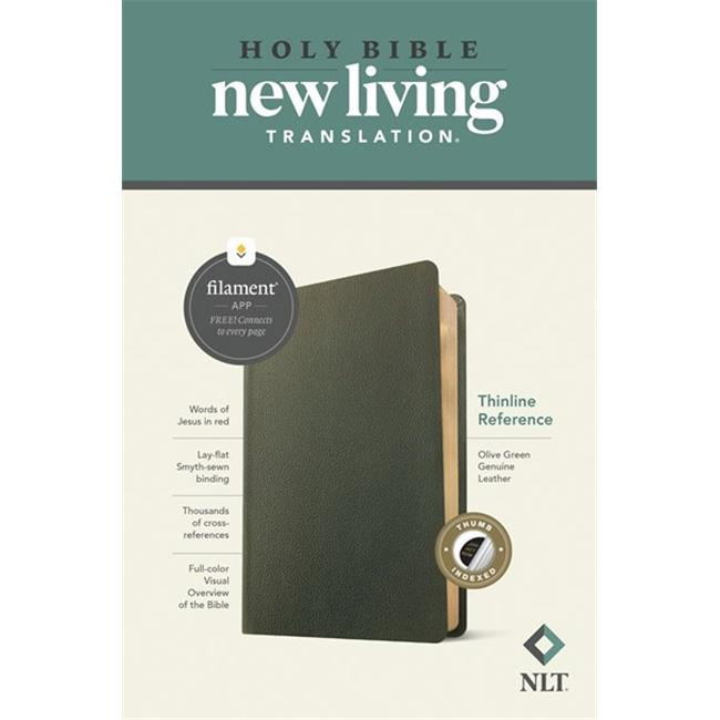 NLT Thinline Reference Filament Enabled Edition Bible, Olive Green ...