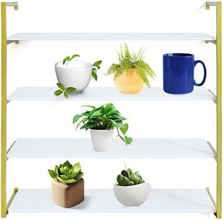 NLTBONNIE 36Inch Wall Mounted Floating Shelves 4 Tier Wood Wall Shelves ...