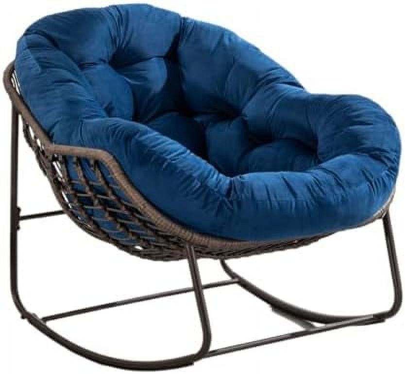 NLTBONNIE Indoor & Outdoor Patio Rocking Chairs Wicker Rocker Chairs ...