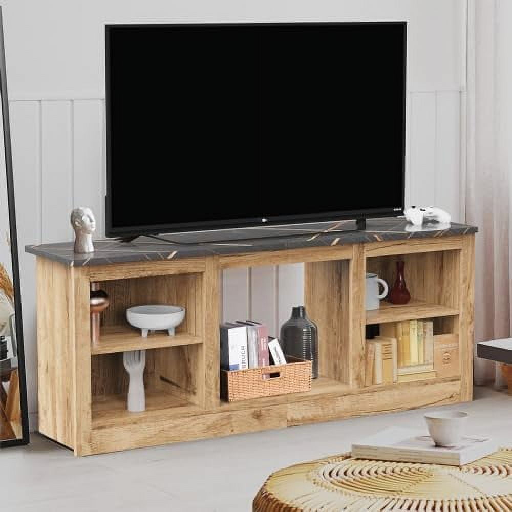 NLTBONNIE Industrial TV Stand for 65 Inch TV Modern TV Console with ...