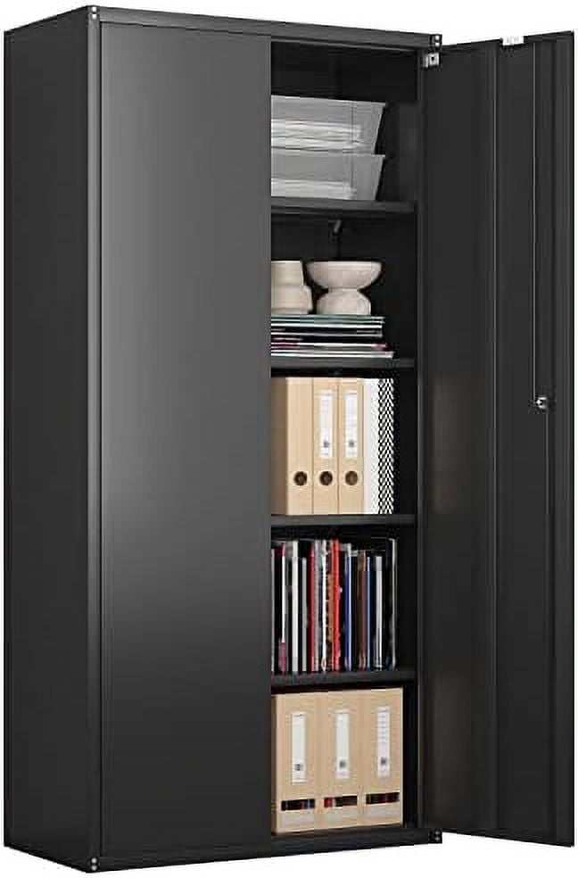 NLTBONNIE Metal Cabinets with Locking Doors and 4 Adjustable Shelves ...