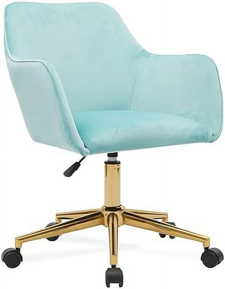 NLTBONNIE Velvet Home Office Chair Cute Swivel Desk Chair with Wheels ...