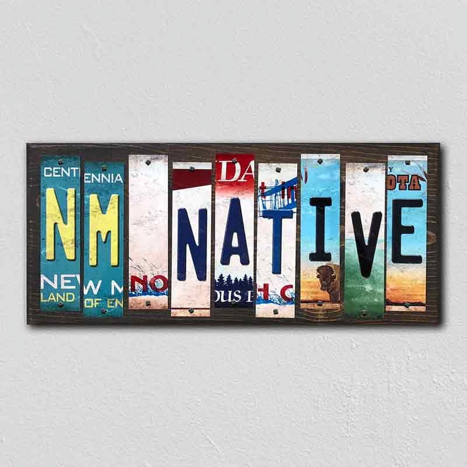 NM Native License Plate Tag Strips Novelty Wood Signs WS-532 8" x ...