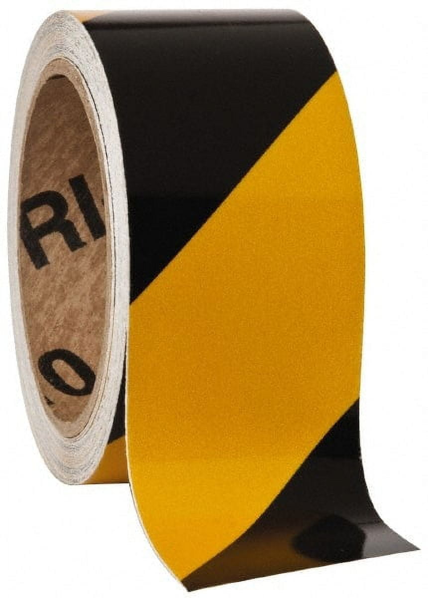 NMC 2" x 30' Vinyl Floor & Egress Tape 0.0508 mil, Black & Yellow ...