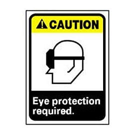 NMC CGA10R Graphic Signs - Caution Eye Protection Required - Plastic 7 ...