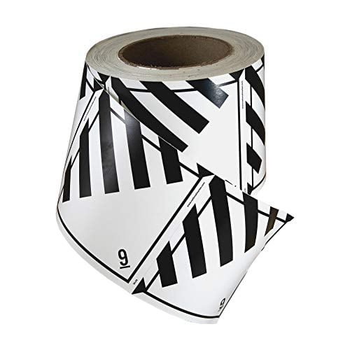 NMC DL50AL 9 Placard Label - [Roll of 500] 4 in. Square Pressure ...