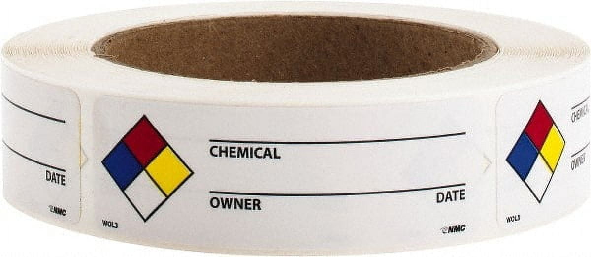 NMC Hazardous Materials Label Legend: Chemical ___ - Owner ___ - Date ...