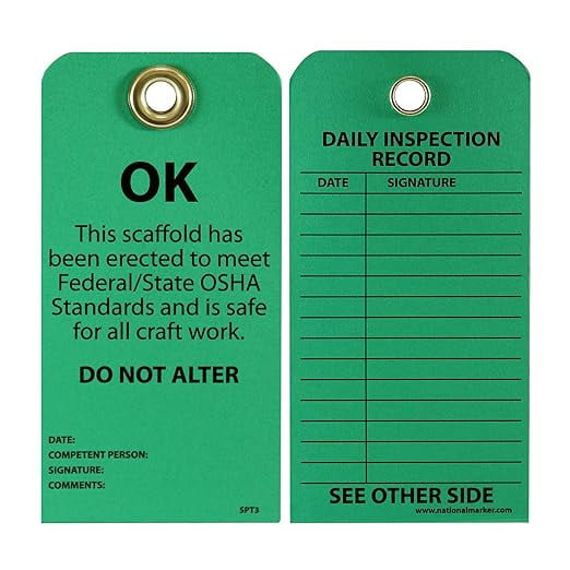 NMC SPT3 OK - DO NOT ALTER Tag - [Pack of 25] 3 in. x 6 in. 2 Side ...