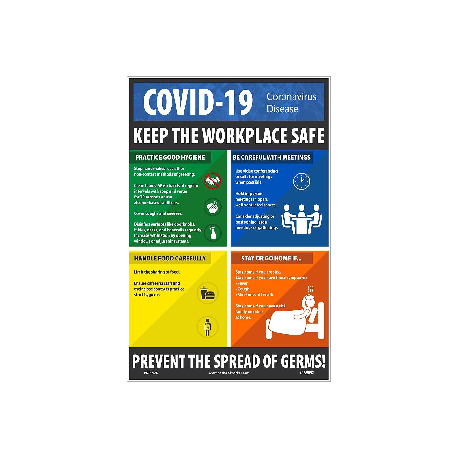 NMC - Safety poster - keep the workplace safe - rectangular - 12.01 in ...