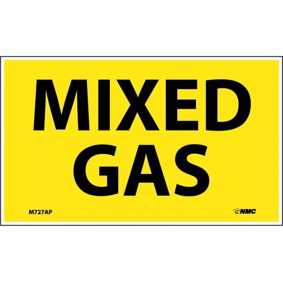 NMC Signs M727Ap, Mixed Gas Laminated Label, 3 X 5, Pressure Sensitive ...