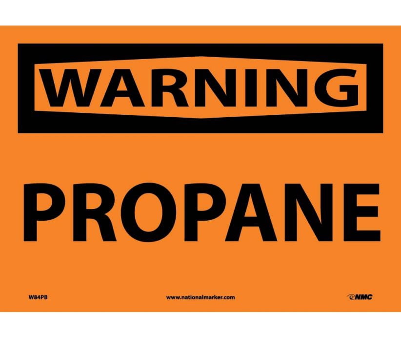 NMC Signs W84Pb, Warning Propane Sign, 10 X 14, Pressure Sensitive ...