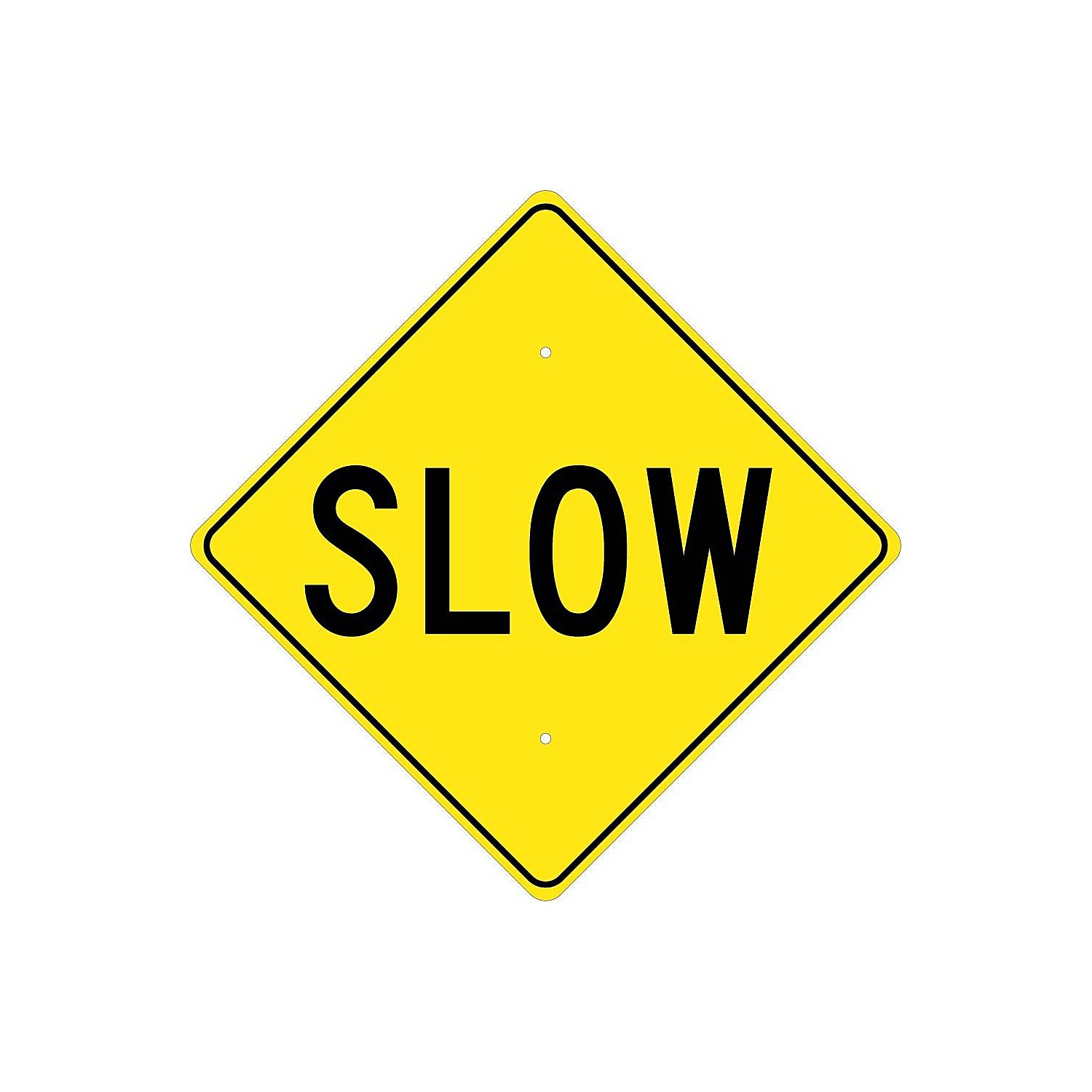 National Marker Reflective "Slow" Warning Traffic Control Sign 24" x 24 ...
