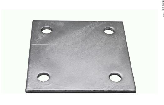 NMI Fence - Base Plate - 3/8" X 6" X 6" - Galvanized - Set Of Four ...