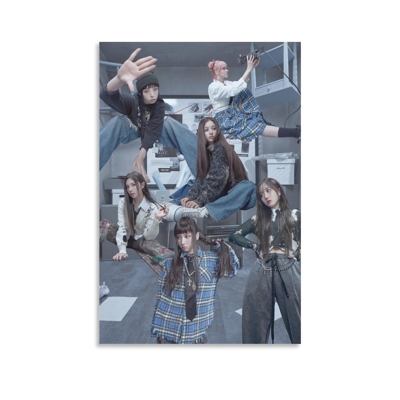 NMIXX Group Pop Poster K-pop Print Photo Art Painting Canvas Poster ...