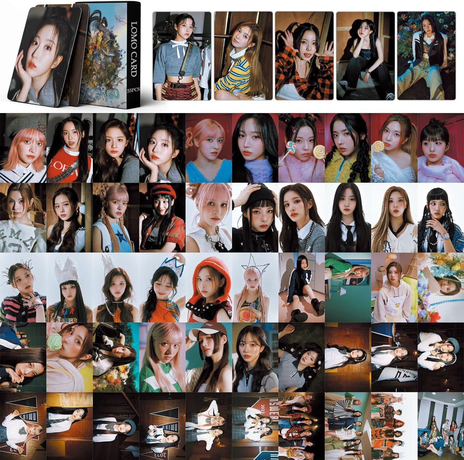 NMIXX Photocards 55pcs NMIXX Expergo Novel Album Lomo Card NMIXX Mini ...