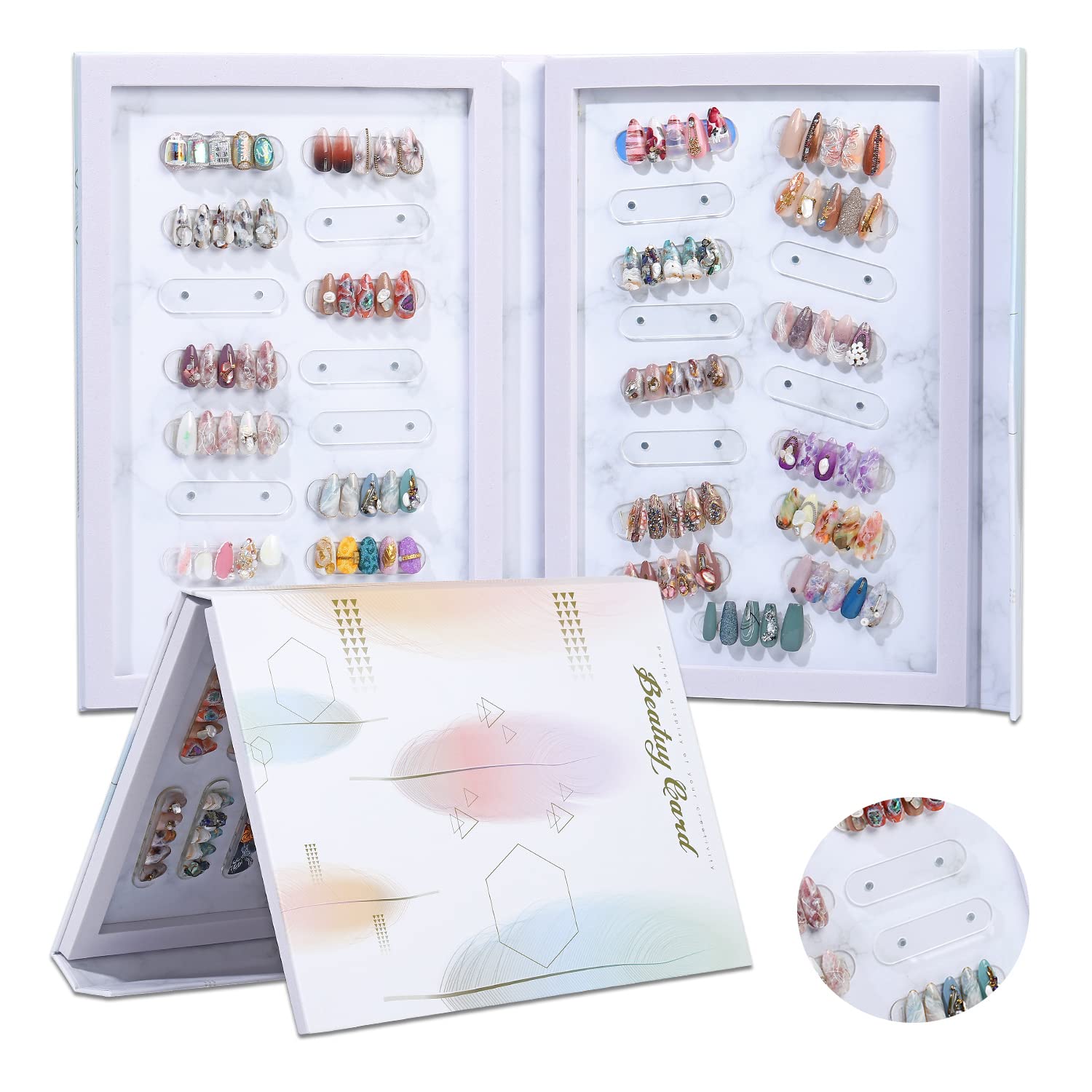 NMKL38 240 Magnetic Detachable Professional Nail Color Display Card ...