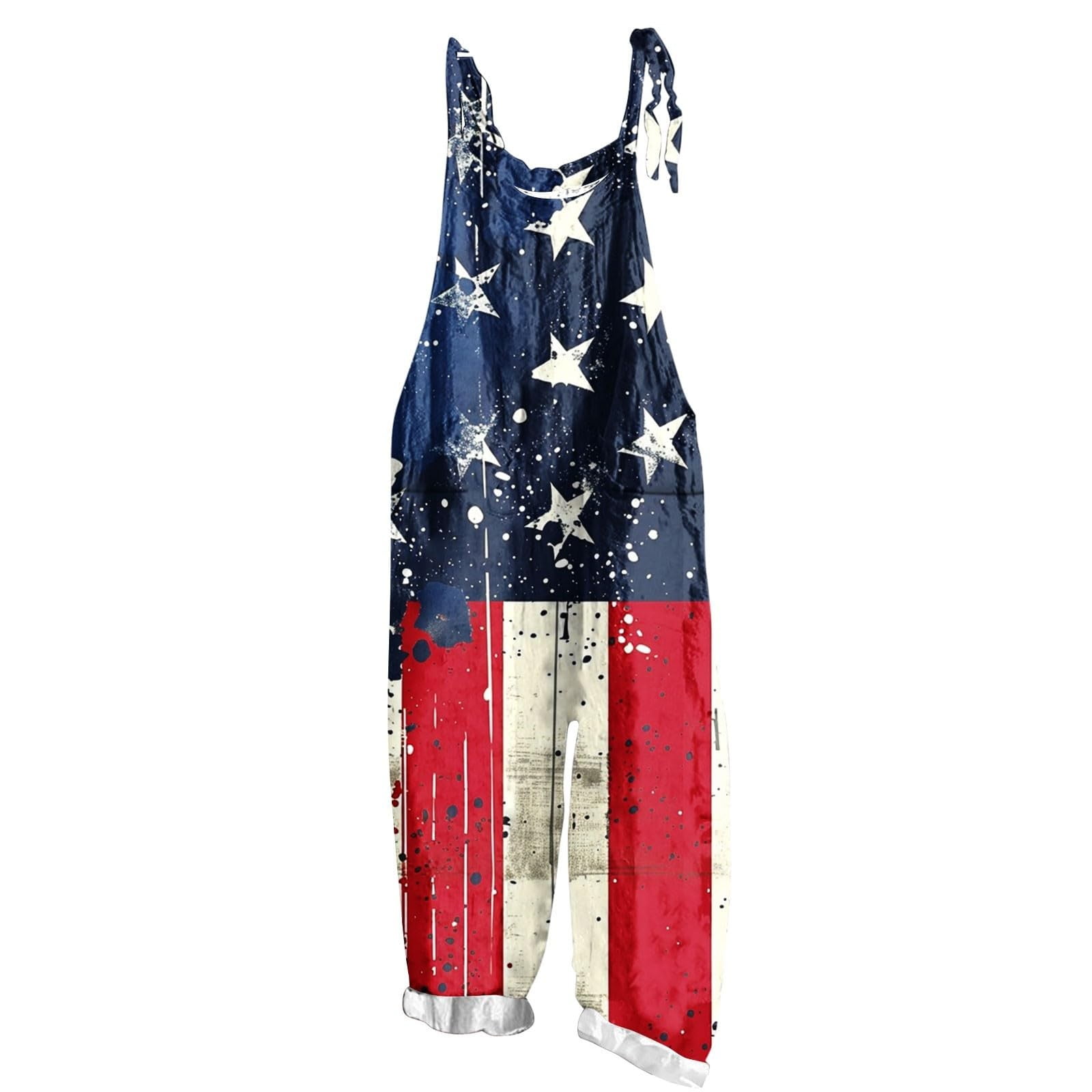 NMMUED 4th of July Outfits for Women, Patriotic Rompers Women, Linen ...