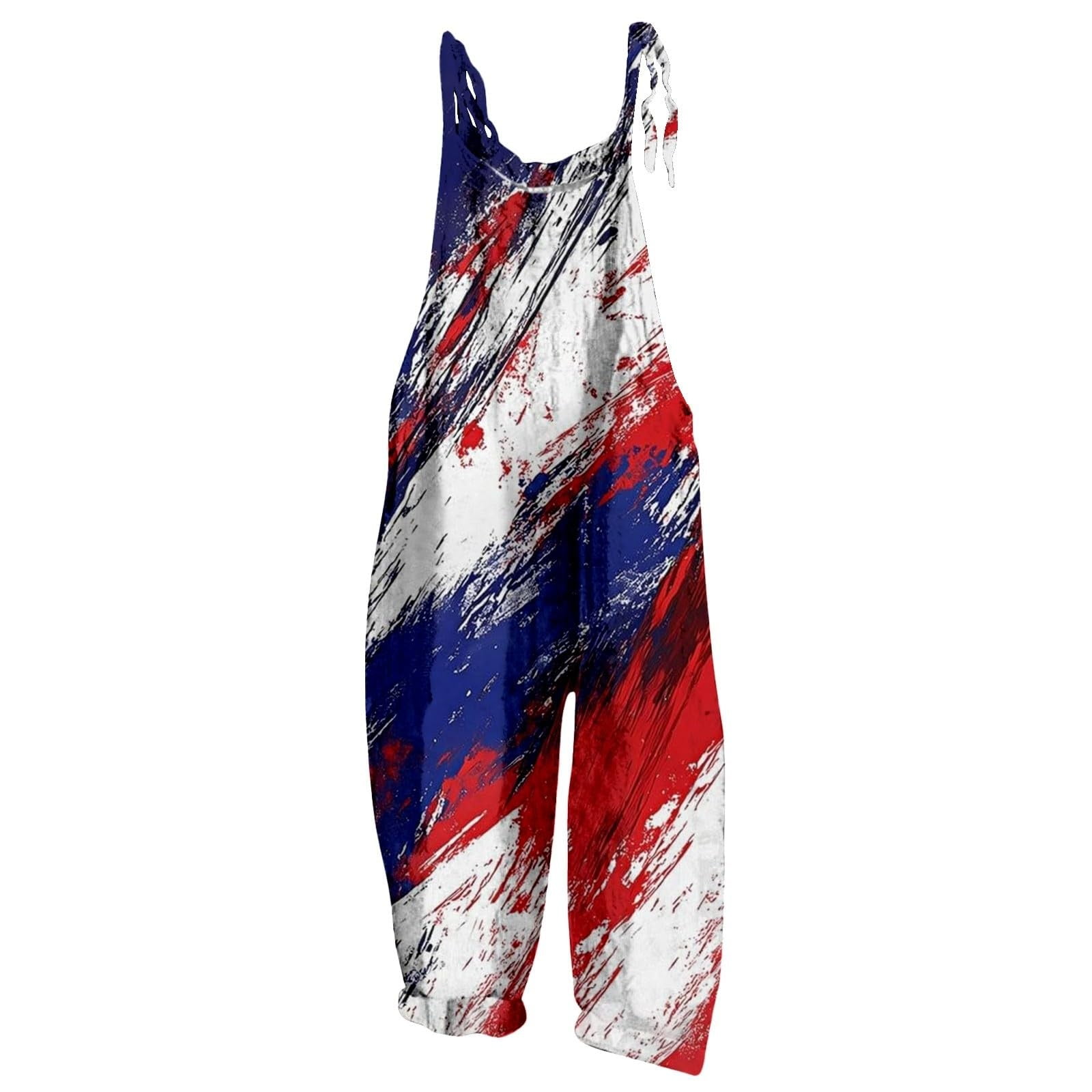 NMMUED American Flag Romper, Patriotic Rompers Women, Linen Rompers ...