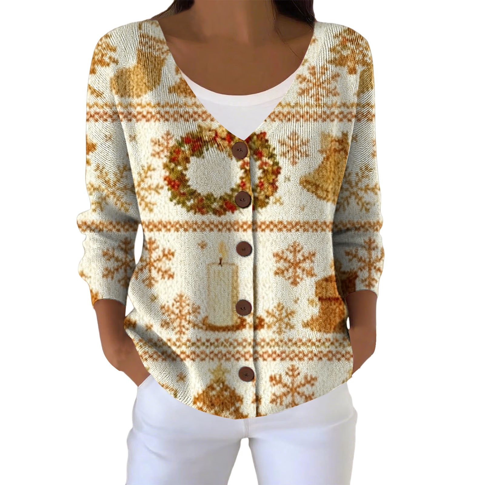 NMMUED Christmas Cardigan for Women Holiday Outfits for Women's ...