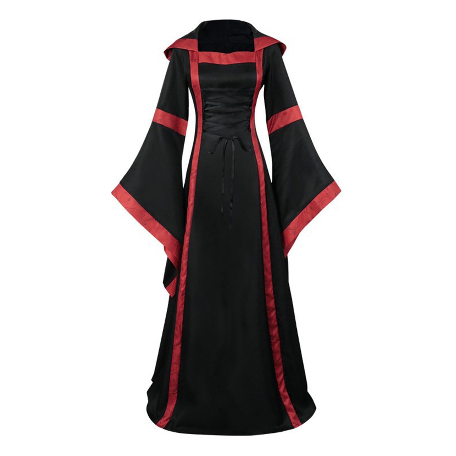 NMMUED Gothic Masquerade Dresses Halloween Gifts for Women Bell Sleeve ...