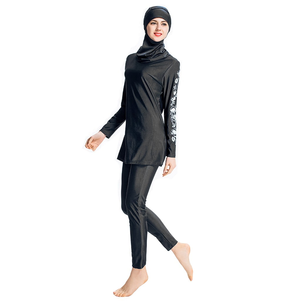 NMMUED Muslim Swimsuits for Women, Burkini Sets for Women, Full Body ...