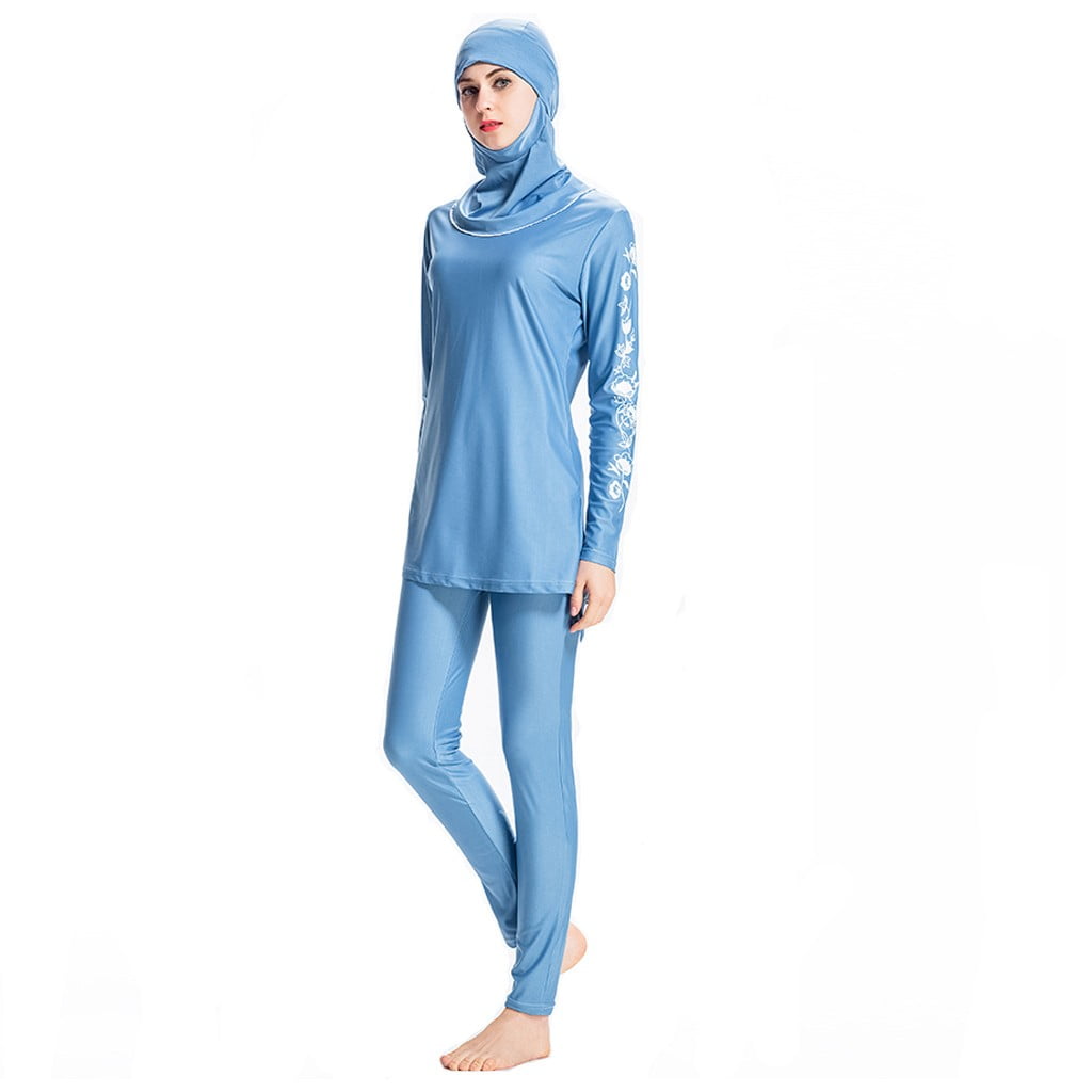 NMMUED Muslim Swimsuits for Women, Burkini Sets for Women, Full Body ...