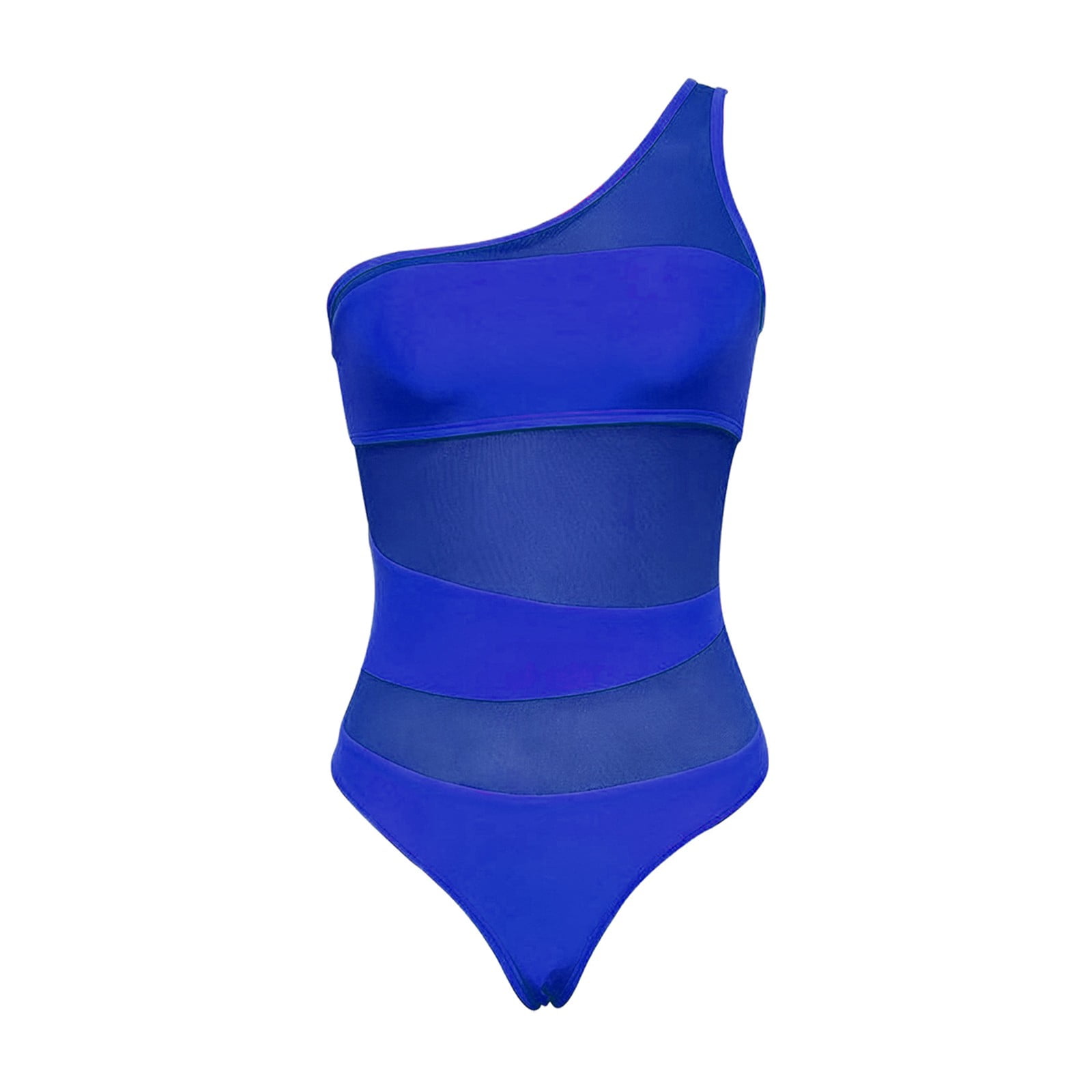 NMMUED One Piece Swimsuit Women, One Shoulder Swimsuits for Women, Mesh ...