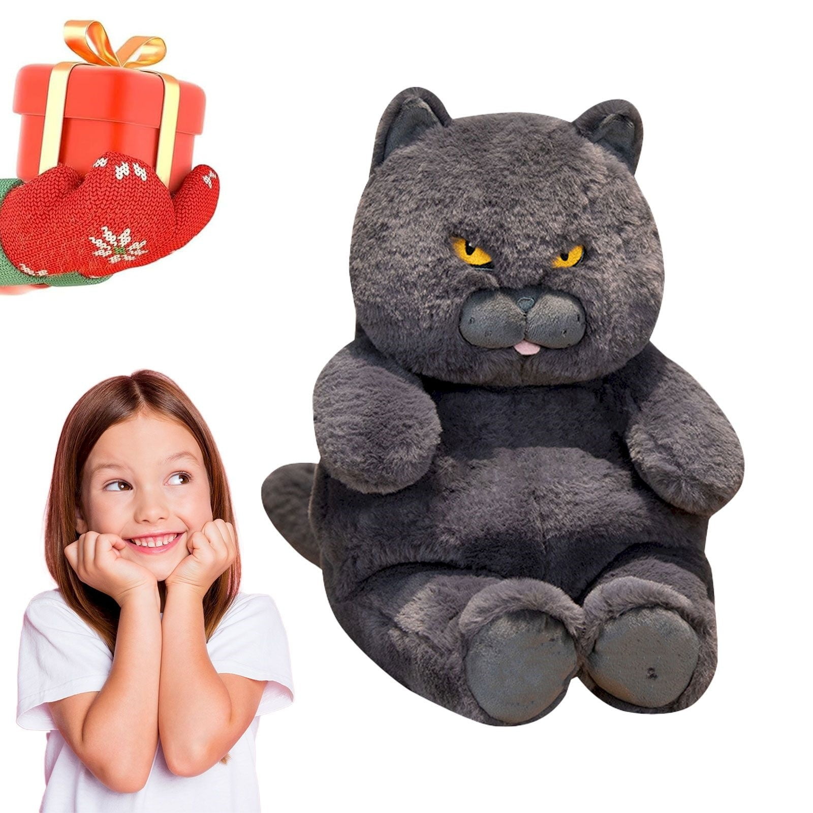 NMMUED Realistic Cat Plush Toy 30CM/11.8 Inches Stuffed Animal Plush ...