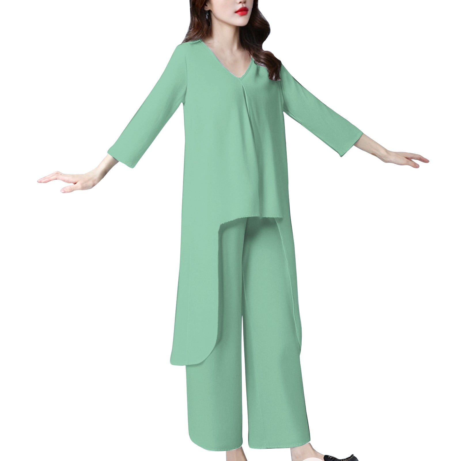 NMMUED Summer Two Piece Sets for Women Linen Outfits Women 2 Piece 2 ...