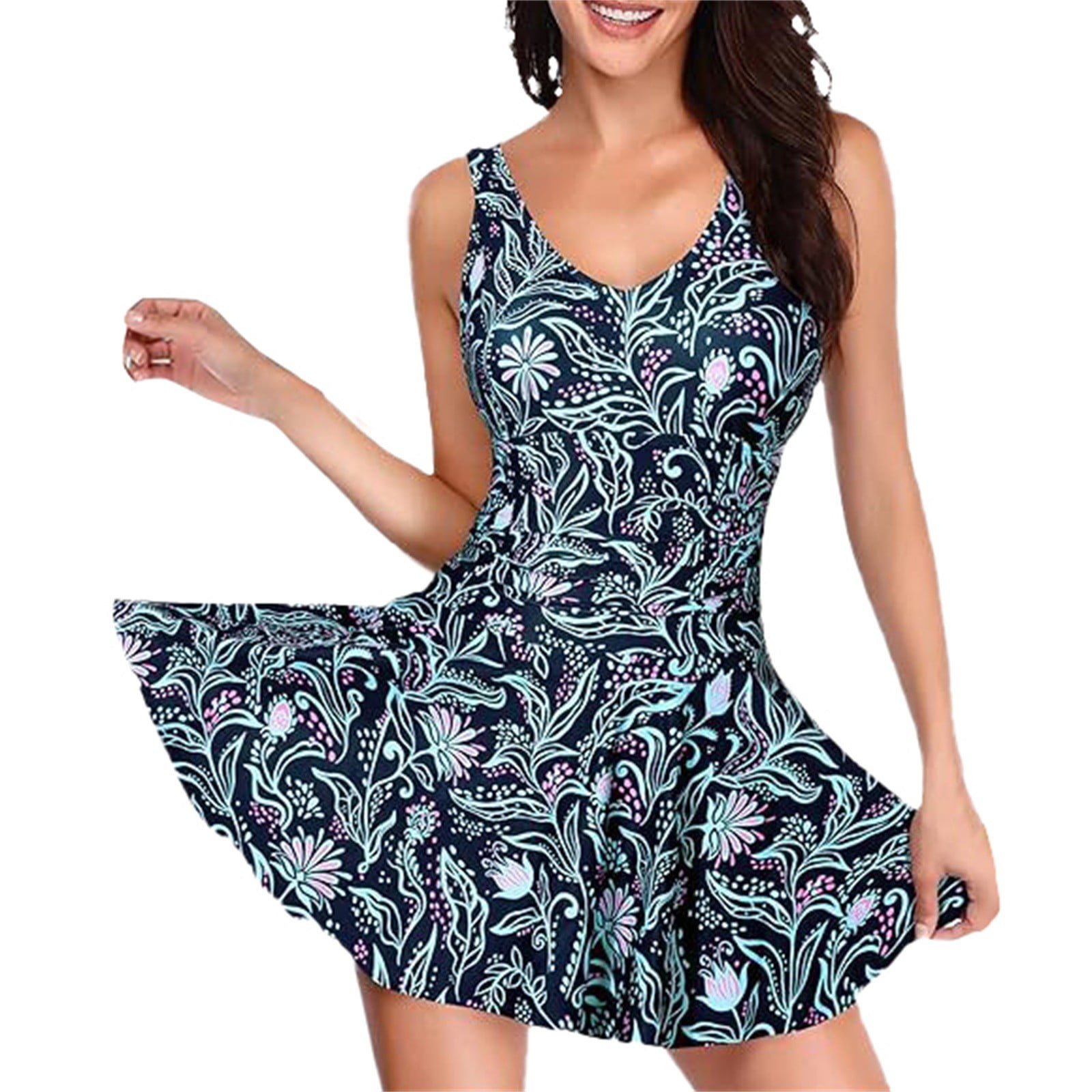 NMMUED Swim Dress, One Piece Swimsuit Women, Swim Dresses for Women ...