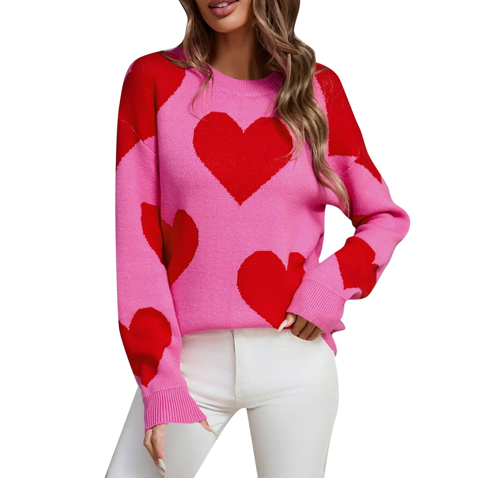 NMMUED Valentine's Day Sweater Red Valentines Valentine Love Valentine ...