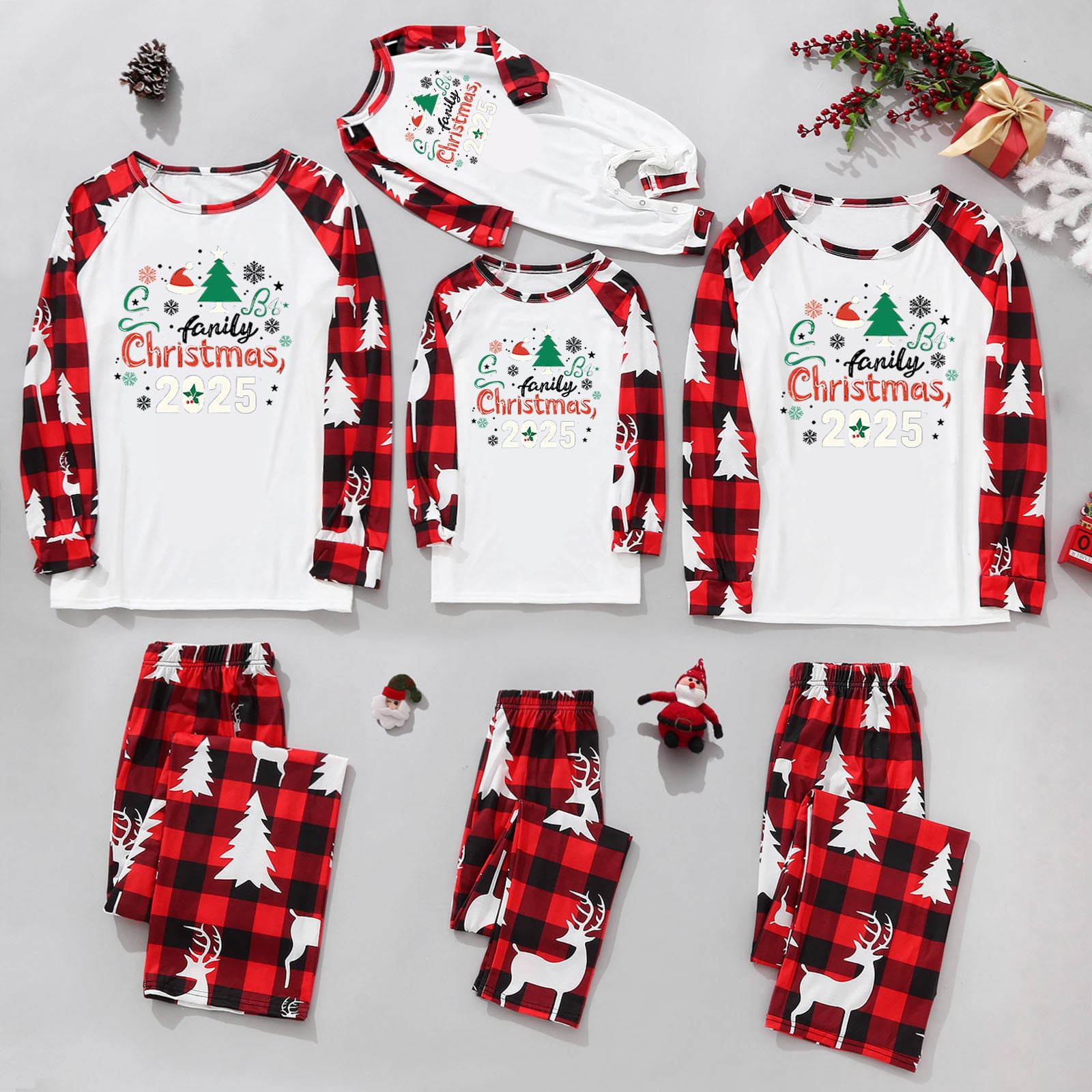 NMMUED Women's Sleepwear Soft Pajama Set for Women Matching Christmas ...