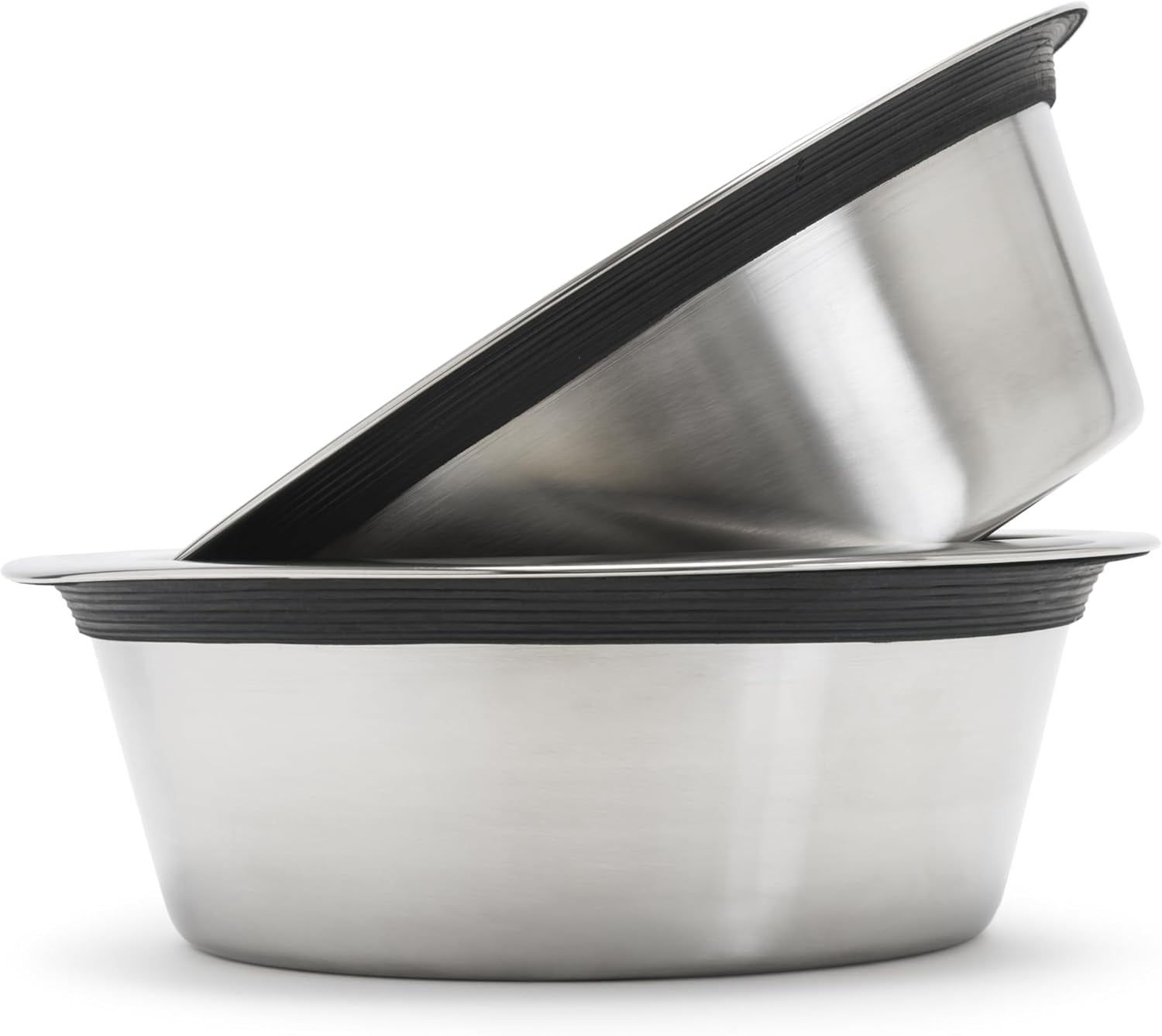 NMN Designs Heavy Duty Stainless Steel Pet Bowls - Set of 2 - Premium ...