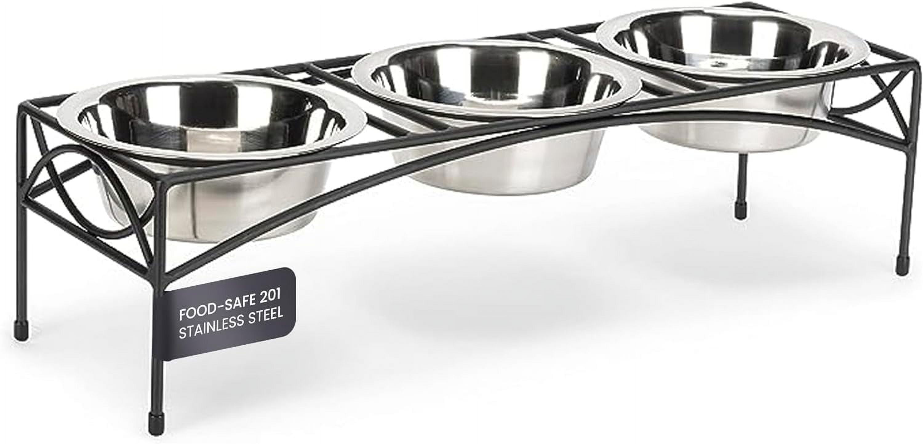 NMN Designs Regal Triple Diner - Triple Bowl Dog and Cat Feeder Stand ...